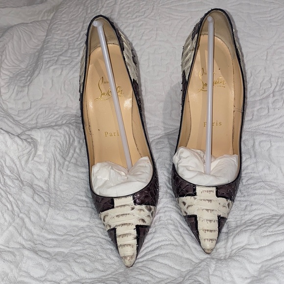 Christian Louboutin | Shoes | Python Black And White So Kates | Poshmark